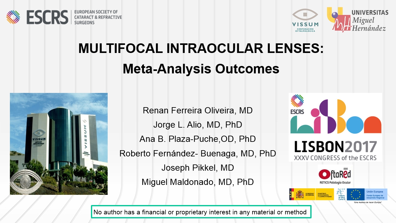 ESCRS - Multifocal intraocular lenses: meta-analysis outcomes ESCRS - Multifocal intraocular lenses: meta-analysis outcomes